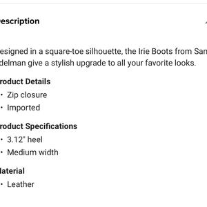 Sam Edelman | Shoes | New In Box Sam Edelman Irie Leather Boots In ...